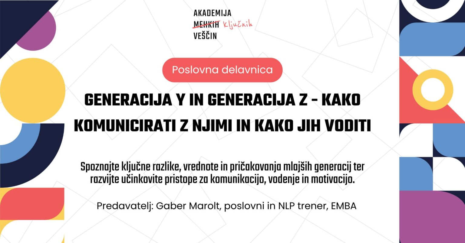 Generacija Y in generacija Z - kako jih voditi in kako jih motivirati